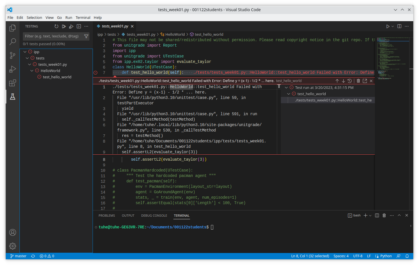 Testing And Handins Computer Programming Documentation
